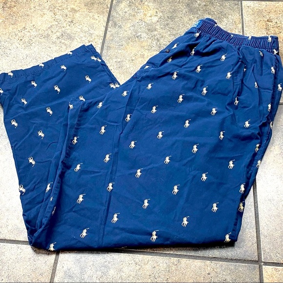 Polo Ralph Lauren | Pants | Polo Ralph Lauren Pajama Pants Blue W Tan Ponies Size Xl | Poshmark